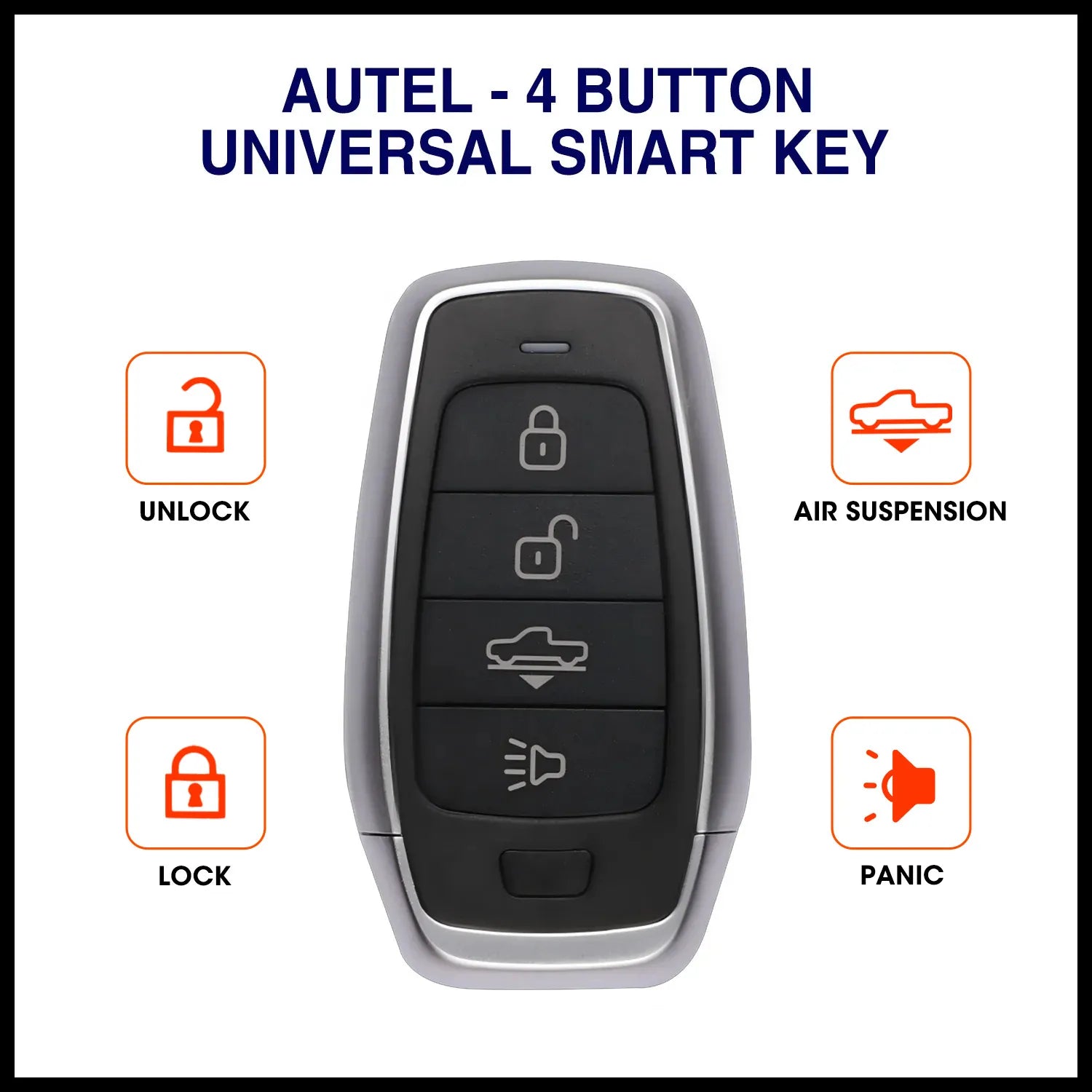 Autel IKey IKEYAT4PA Universal Car Key 4 Buttons Work with KM100 ...